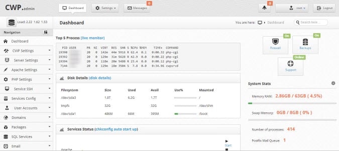 CWP - Control Panel quản trị máy chủ cho newbie